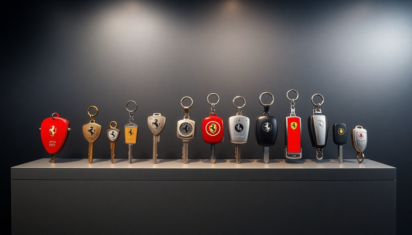 The evolution of Ferrari keys through the decades